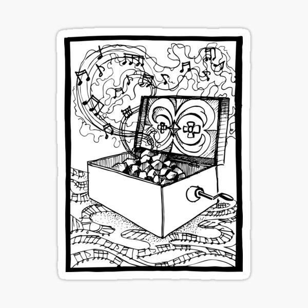 "Music Box" Sticker by artbysylph | Redbubble