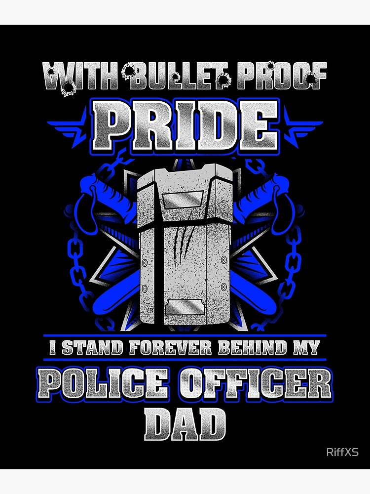 "Police Officer Dad Love" Poster for Sale by RiffXS | Redbubble
