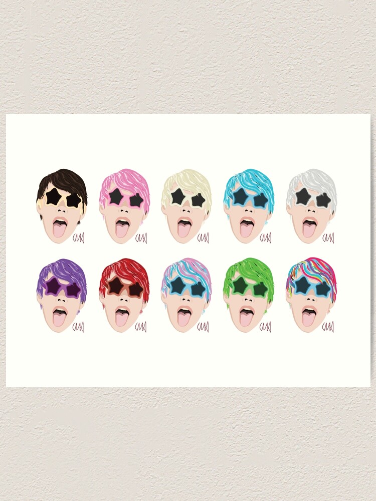"Awsten Knight Hair Colour Sticker Pack" Art Print by Louisemelissa22 ...