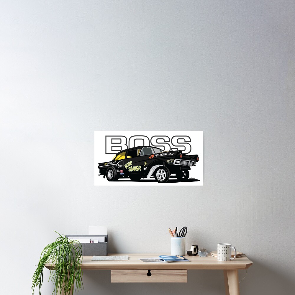 "Bone Shaker 1957 Ford Gasser" Poster by JohnJenkins | Redbubble