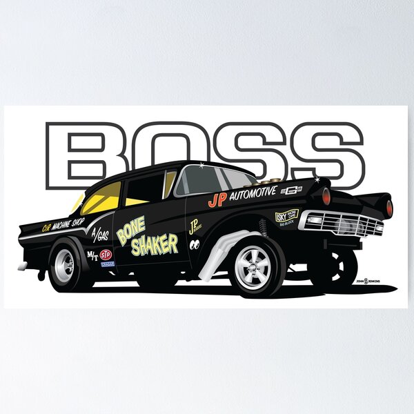 "Bone Shaker 1957 Ford Gasser" Poster for Sale by JohnJenkins | Redbubble