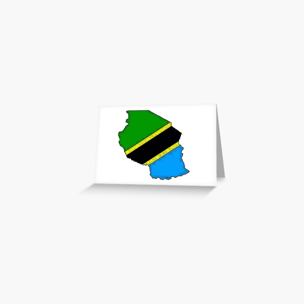 "Tanzania Map With Tanzanian Flag" Greeting Card for Sale by Havocgirl ...