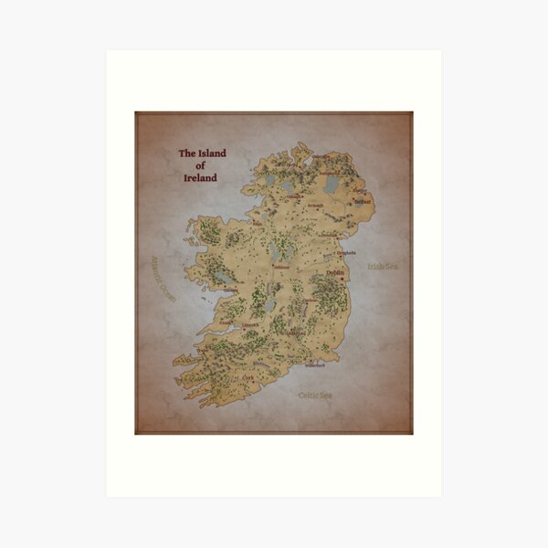 "Fantasy map of Ireland" Art Print by FantasyMaps | Redbubble