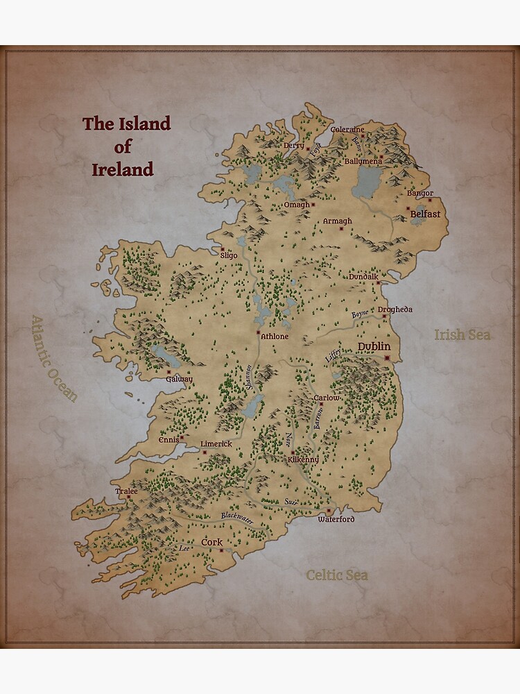 "Fantasy map of Ireland" Art Print by FantasyMaps | Redbubble