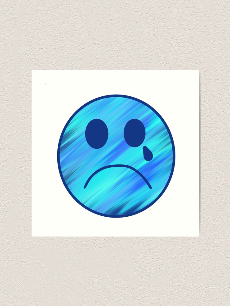 "Blue Sad Face" Art Print by tsuarez03 | Redbubble