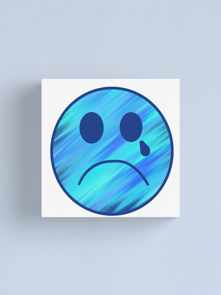 "Blue Sad Face" Canvas Print by tsuarez03 | Redbubble