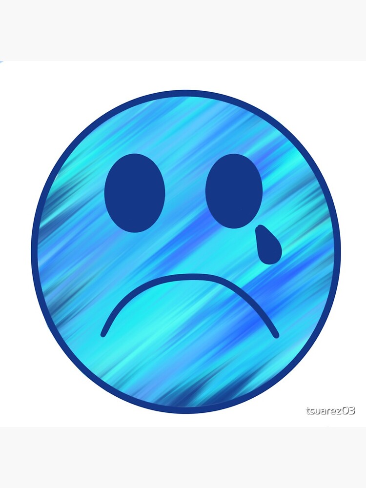 "Blue Sad Face" Art Print by tsuarez03 | Redbubble