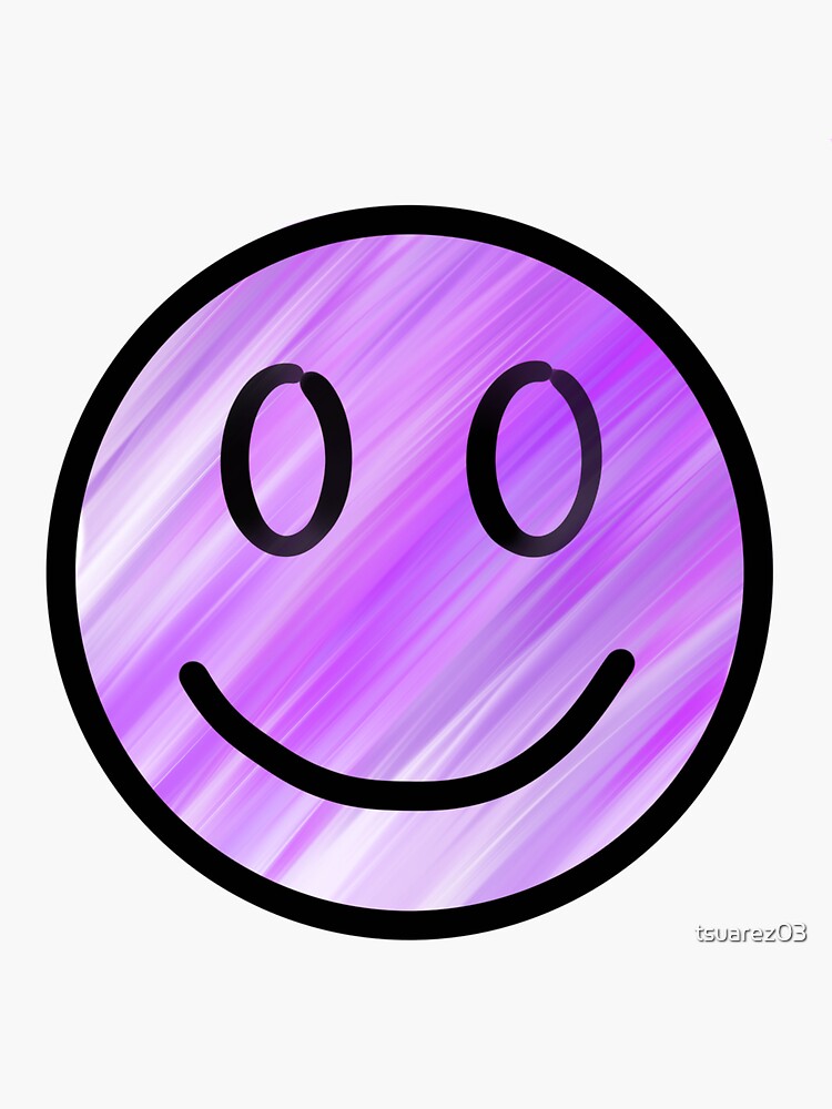 "Purple Smiley Face" Sticker for Sale by tsuarez03 | Redbubble