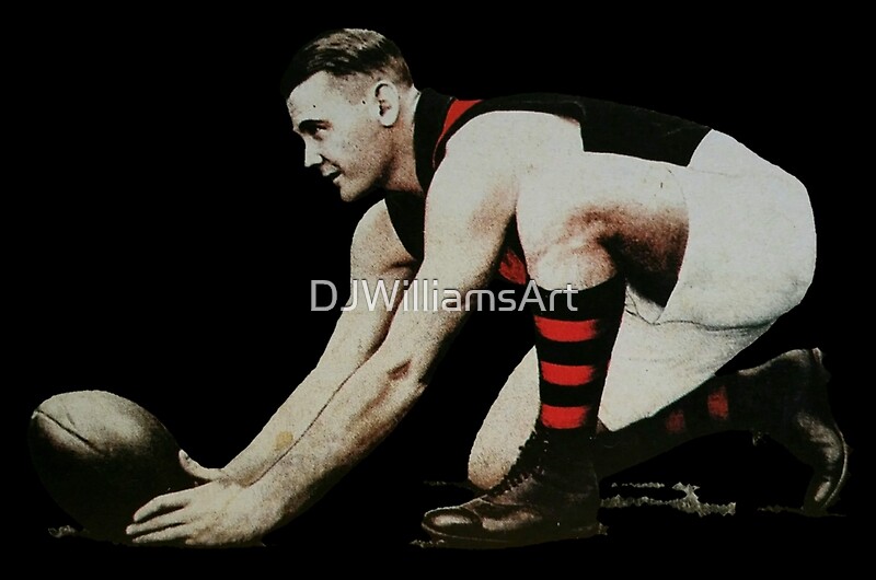"Essendon captain, Norm Beckton" by DJWilliamsArt | Redbubble