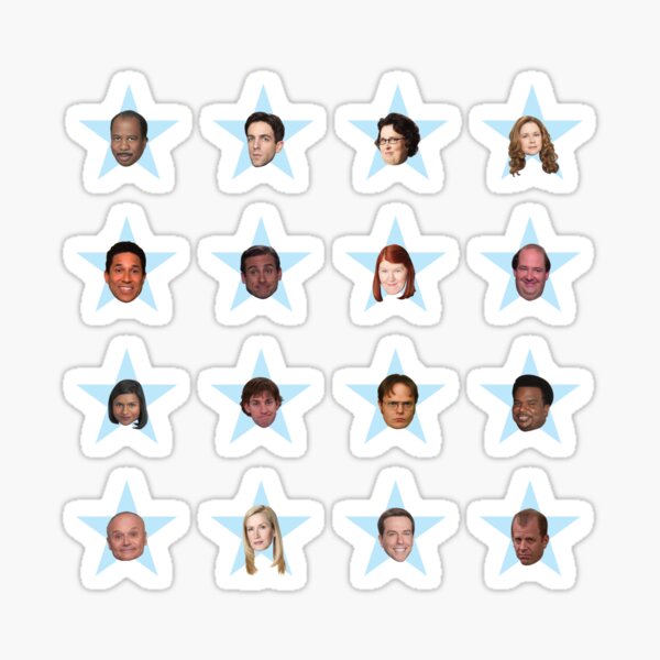 "The Office Cast Star Stickers" Sticker for Sale by HiNoonStudio ...