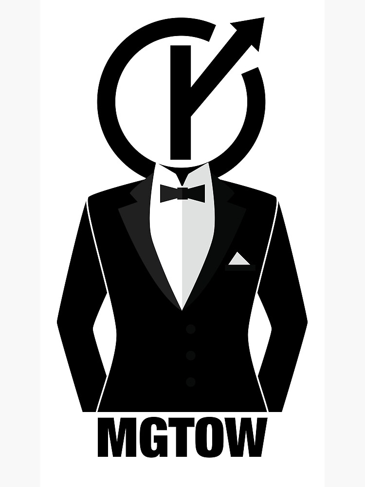 "Mgtow logo in suit, typography" Poster by mgtowkorea | Redbubble