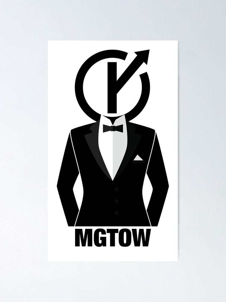 "Mgtow logo in suit, typography" Poster for Sale by mgtowkorea | Redbubble
