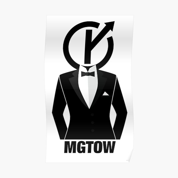 "Mgtow logo in suit, typography" Poster for Sale by mgtowkorea | Redbubble