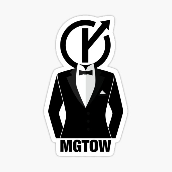 "Mgtow logo in suit, typography" Sticker for Sale by mgtowkorea | Redbubble