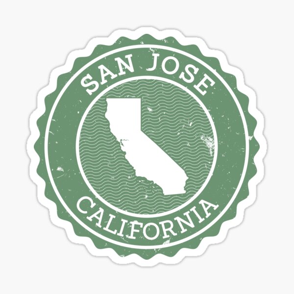"San Jose, California (Stamp)" Sticker for Sale by stampusa | Redbubble