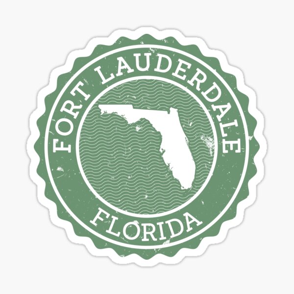 "Fort Lauderdale, Florida (Stamp)" Sticker by stampusa | Redbubble