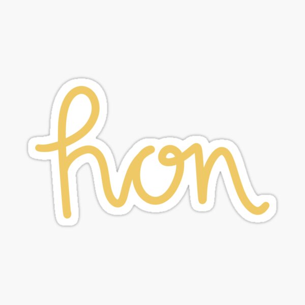 "hon" Sticker for Sale by heyhoney | Redbubble