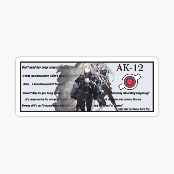 "Girls' Frontline - AK-12" Sticker for Sale by LilDatsunZ | Redbubble