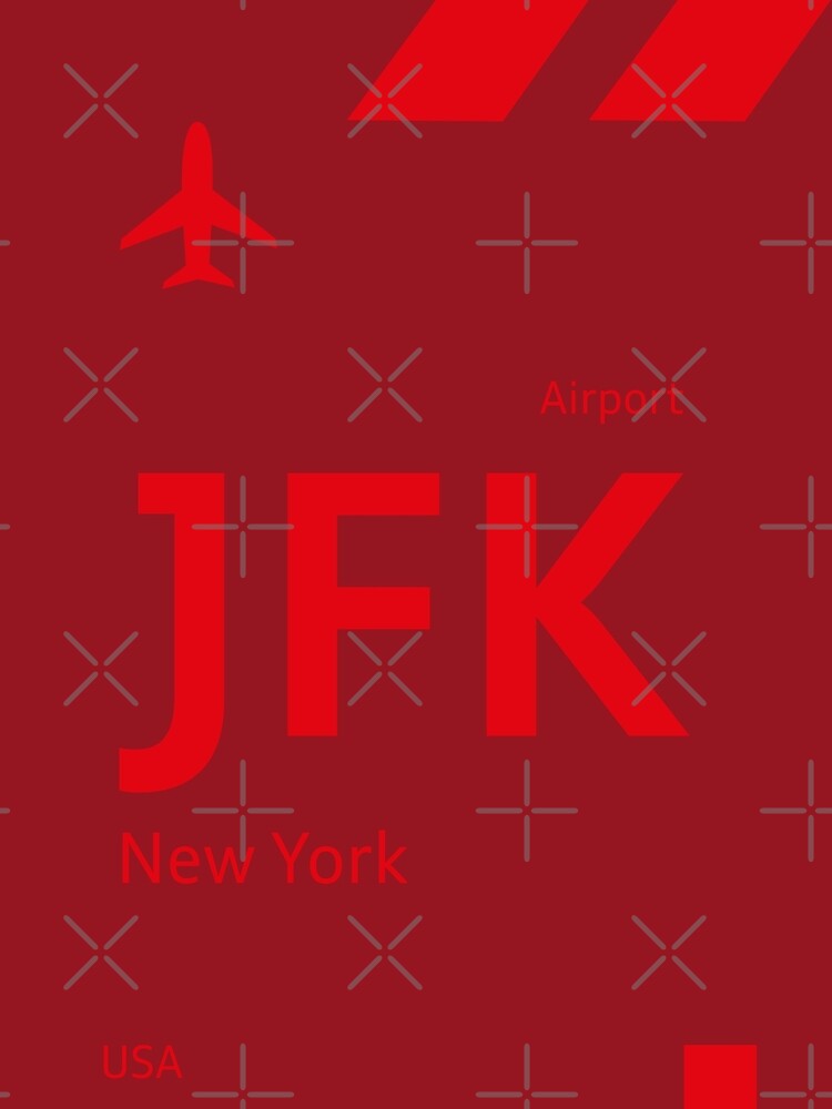 "JFK RED" by airportstickers K. G. | Redbubble