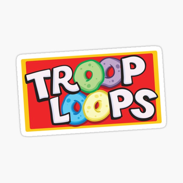 "Troop Loops!" Sticker for Sale by imlying | Redbubble