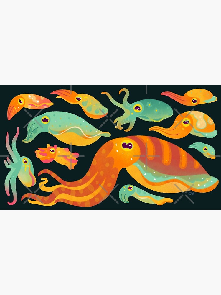 "Cuttlefish - dark" Art Print for Sale by pikaole | Redbubble