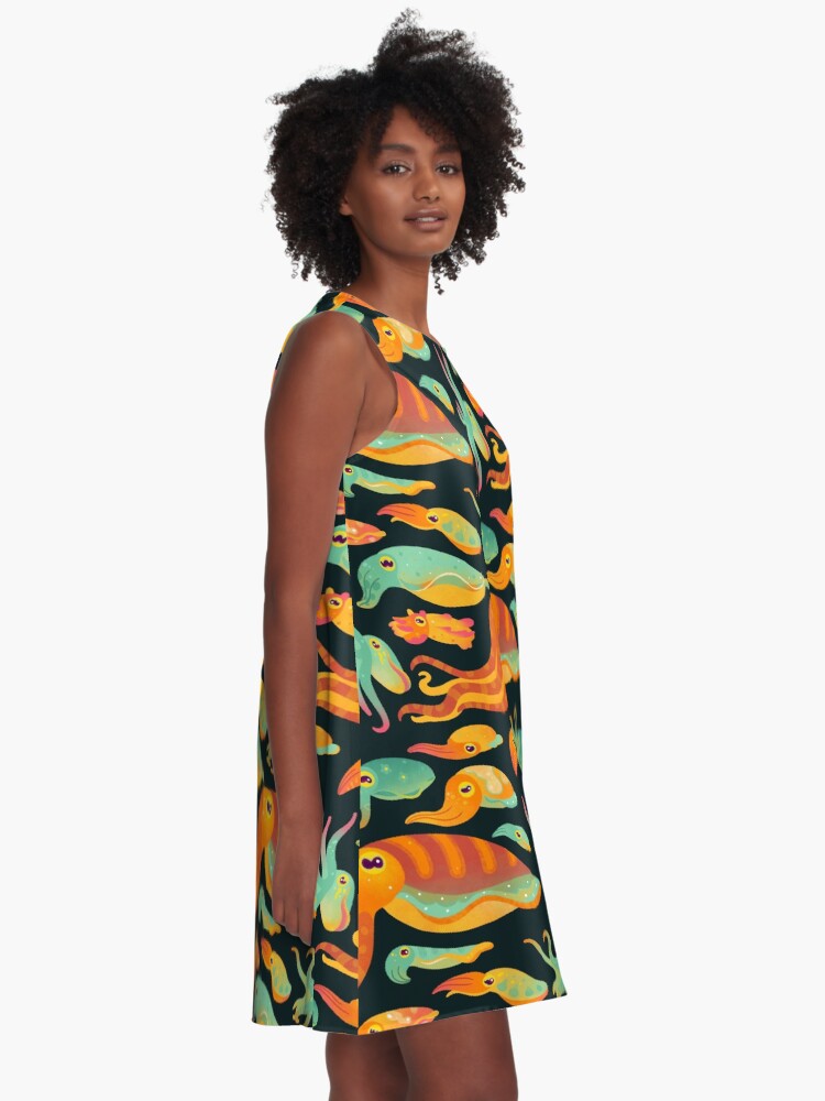 "Cuttlefish - dark" A-Line Dress for Sale by pikaole | Redbubble