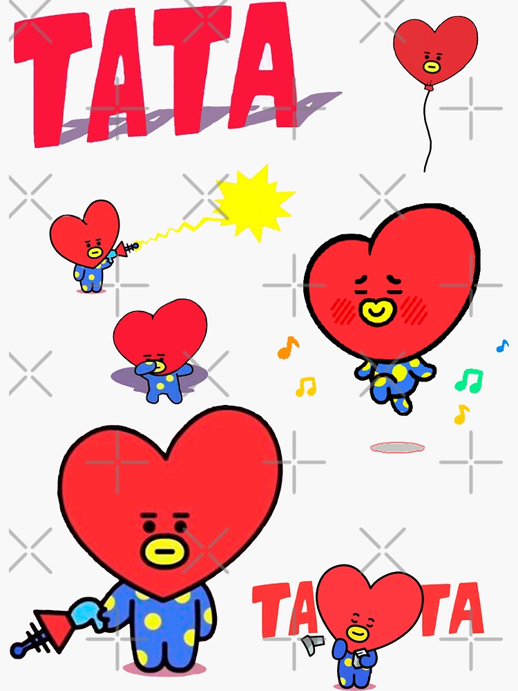 "TATA BTS" Sticker for Sale by PepGuardi | Redbubble