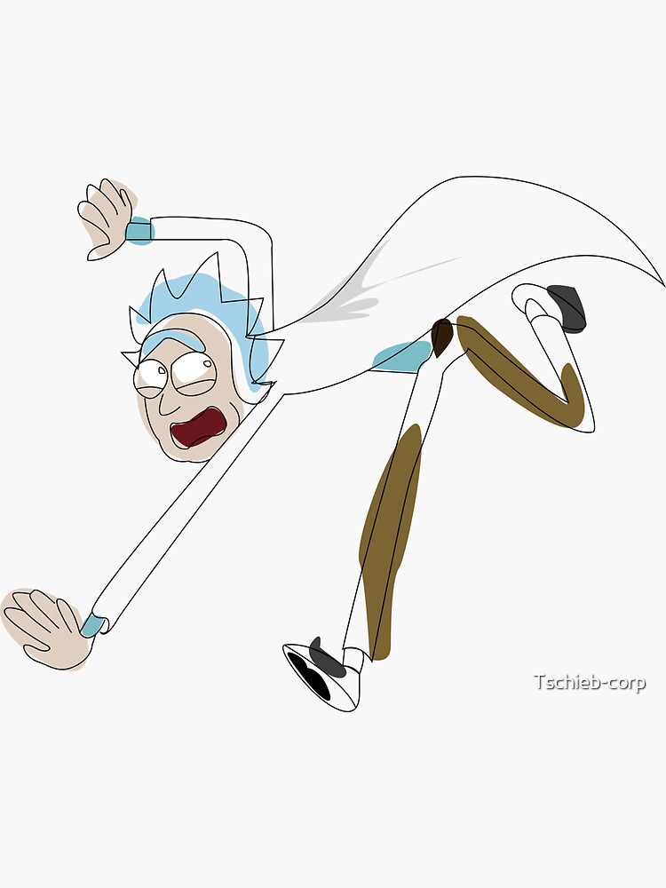 "scared Rick" Sticker for Sale by Tschieb-corp | Redbubble