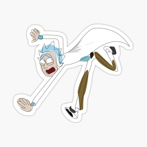 "scared Rick" Sticker for Sale by Tschieb-corp | Redbubble