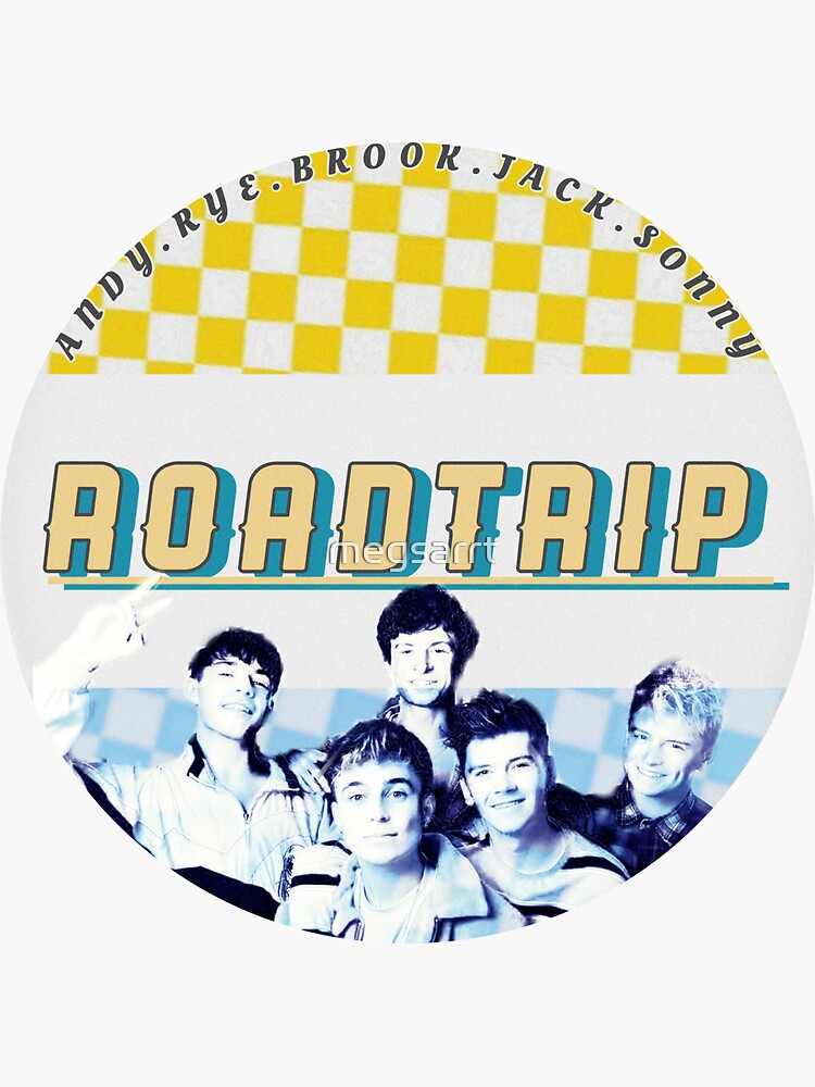 "Roadtriptv Checkered Circle Design " Sticker for Sale by megsarrt ...