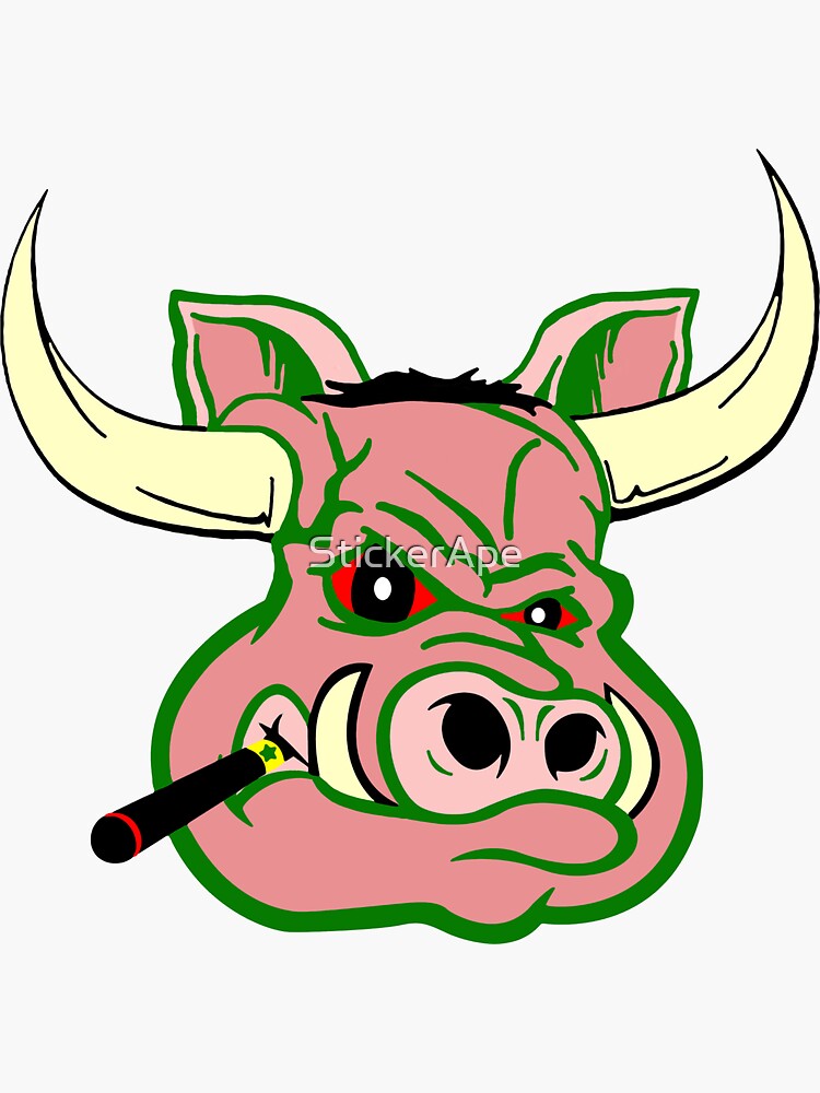 "Bull Pig; Mythical Animal;" Sticker for Sale by StickerApe | Redbubble