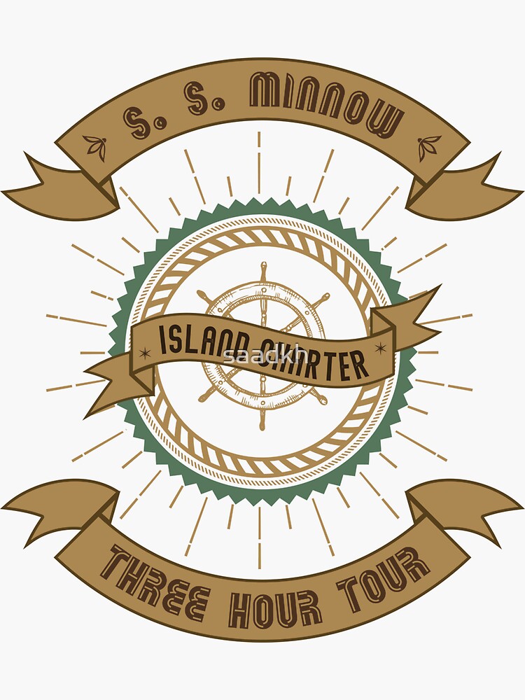 "SS Minnow Vintage 80s 90s Classic Boat Boating 3 Hour Tour " Sticker ...