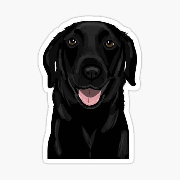 "Black Lab Digital Drawing" Sticker for Sale by jechild | Redbubble