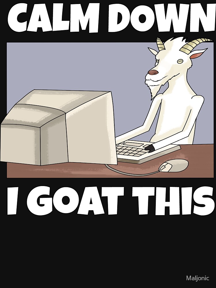 "Goat IT Computer Geek Funny Goats Pun" T-shirt for Sale by Maljonic ...