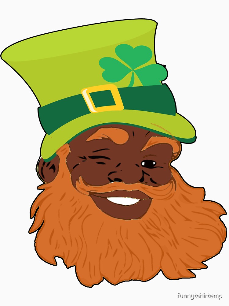 "Winking Black Irish Leprechaun St. Patrick's Day African American" T ...