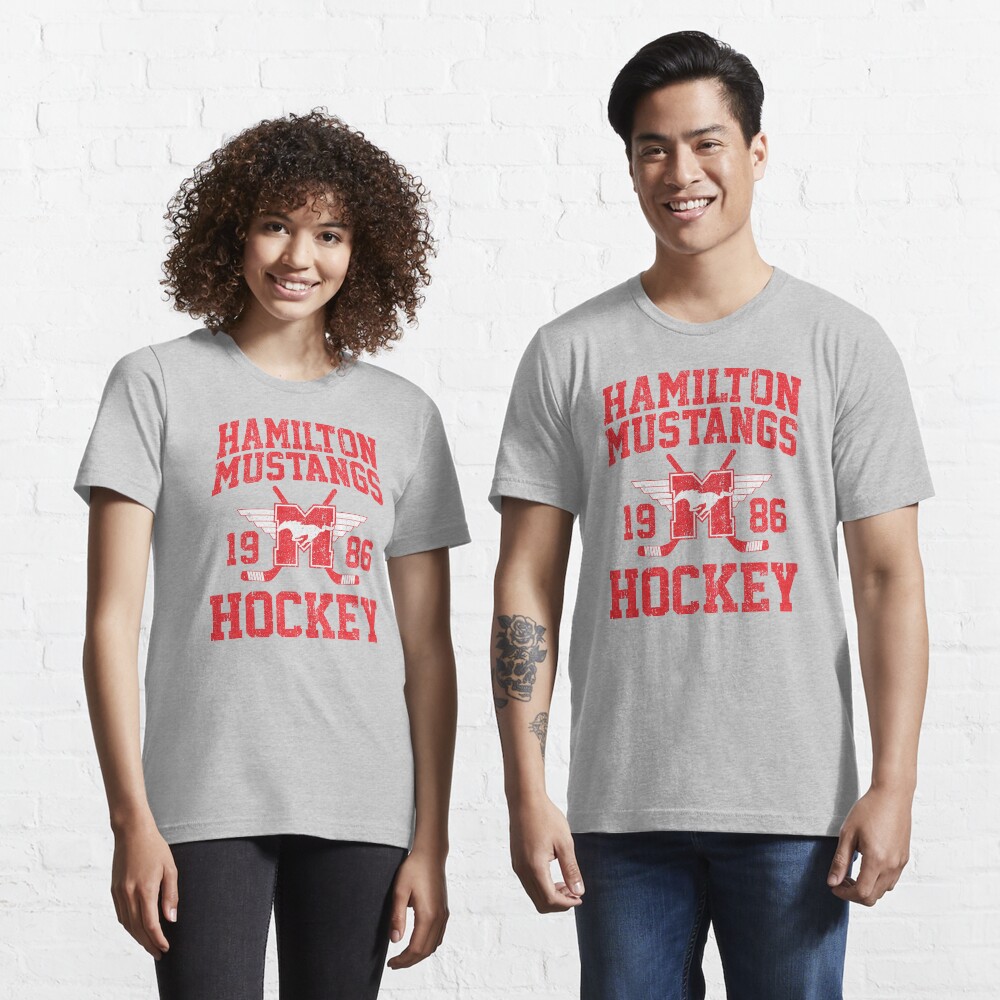 "Hamilton Mustangs Hockey (Variant)" T-shirt for Sale by huckblade ...