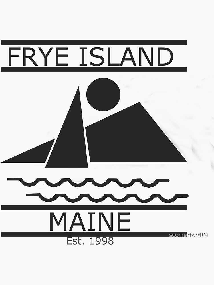 "Frye Island, Maine logo" Sticker for Sale by scomerford19 | Redbubble