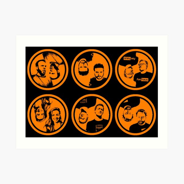 "FunHaus Cast Logos" Art Print by RustedSoldier | Redbubble
