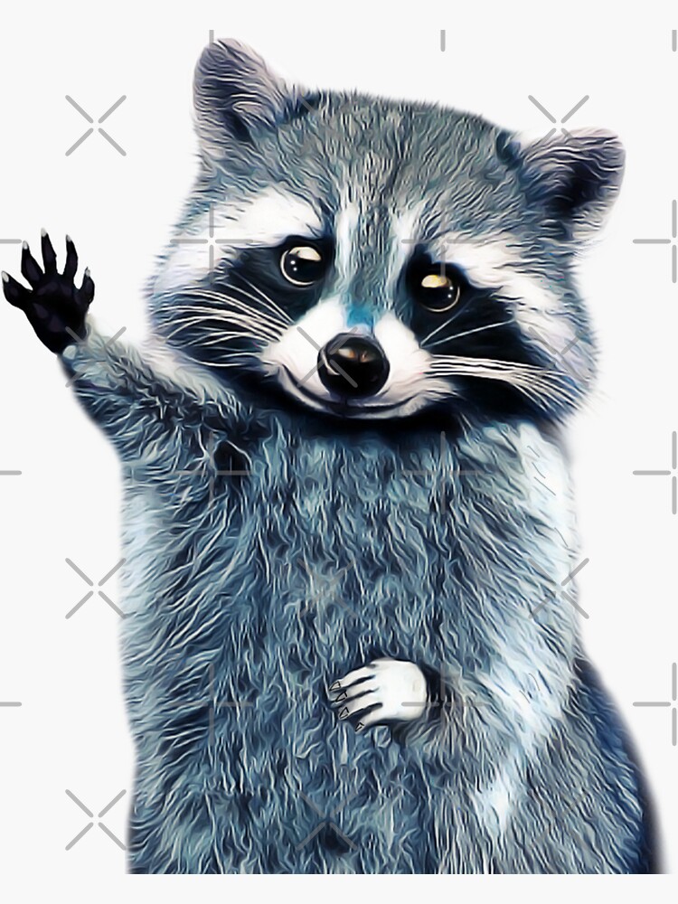 "Raccoon Shirt-Cool Nature Raccoon Tee Cute Raccoon " Sticker for Sale ...