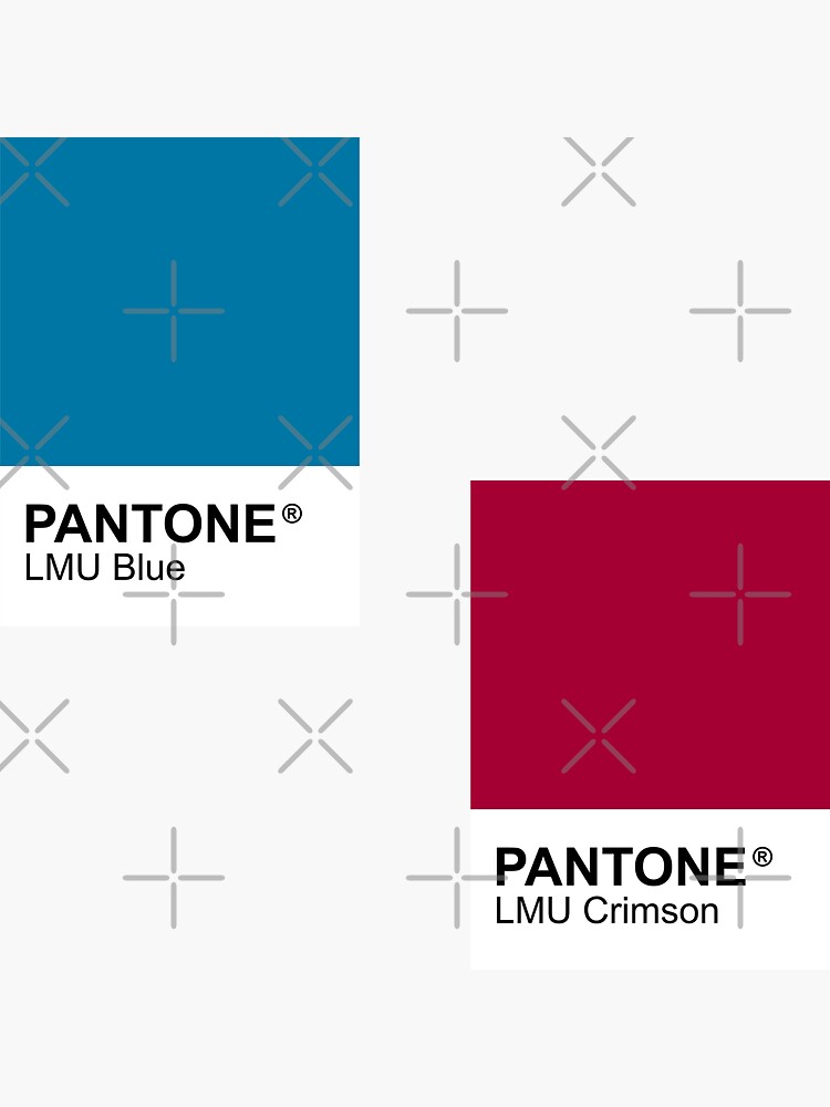 "LMU Pantone Colors" Sticker for Sale by amenegrete | Redbubble