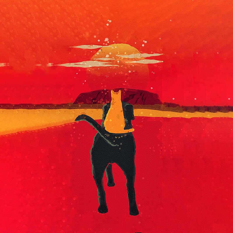 "Moses the cat goes West - with his mate" by IndigruveDesign | Redbubble