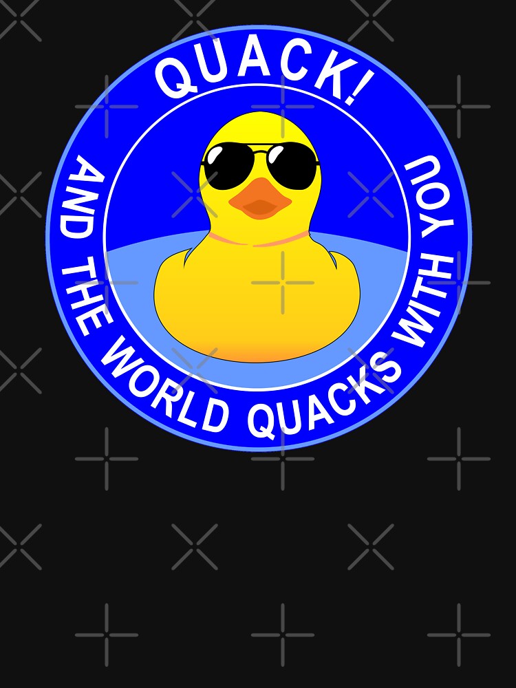 "Cool Funny Yellow Rubber Duck quack sticker" T-shirt for Sale by ...