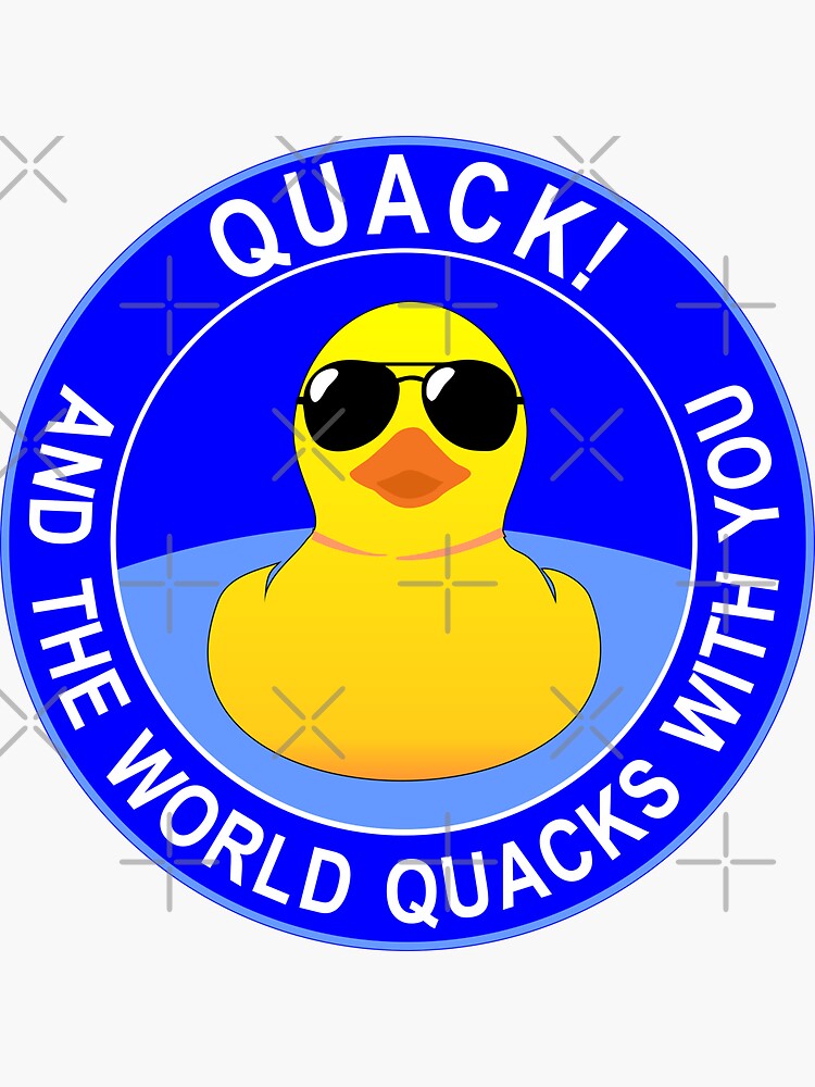 "Cool Funny Yellow Rubber Duck quack sticker" Sticker by BigTime ...