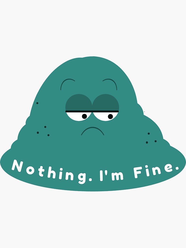 "Sad Blob Sticker" Sticker by TheOkHouse | Redbubble