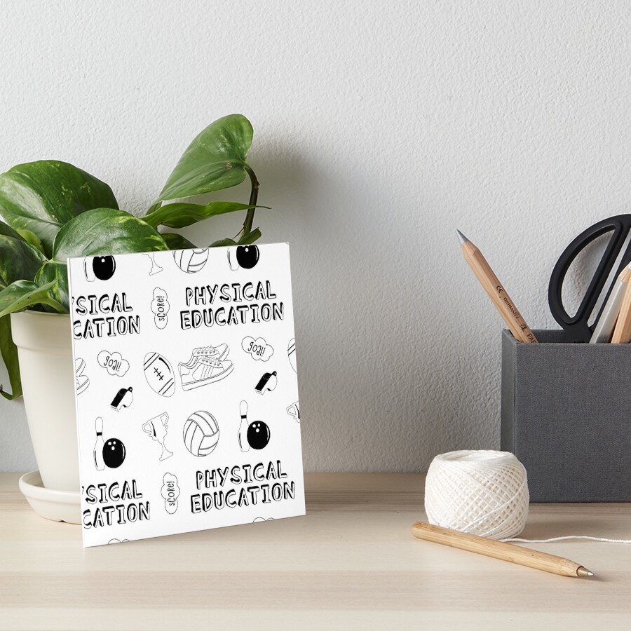 "White Physical Education School Subject Sticker Pack" Poster for Sale ...
