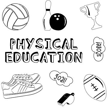 "White Physical Education School Subject Sticker Pack" Poster for Sale ...