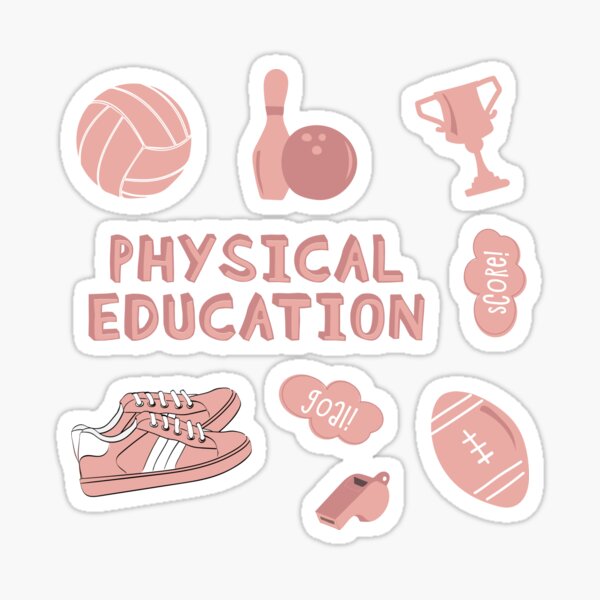 "Peach Physical Education School Subject Sticker Pack" Sticker for Sale ...