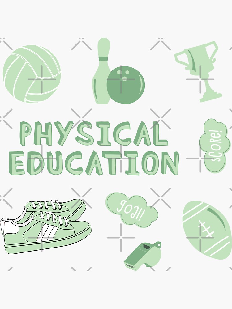 "Light Green Physical Education School Subject Sticker Pack" Sticker ...