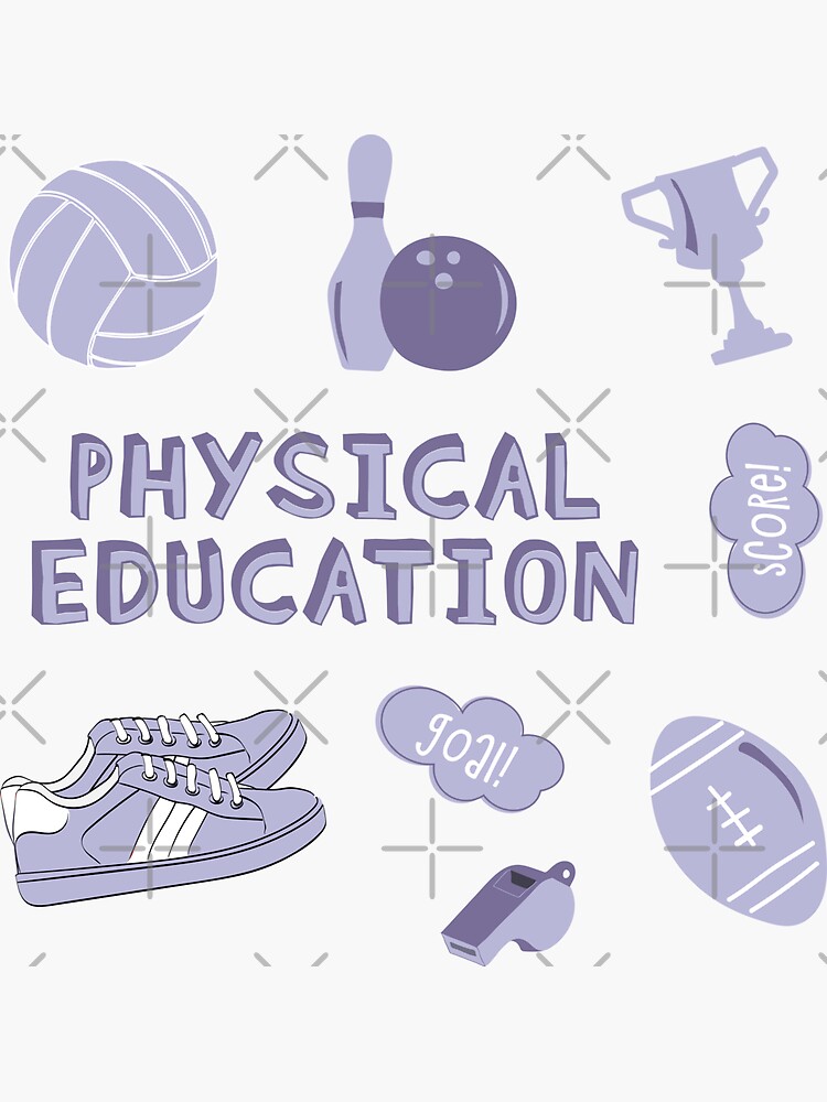 "Light Purple Physical Education School Subject Sticker Pack" Sticker ...