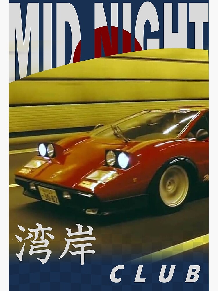"Mid Night Club Japan - Lamborghini Countach" Poster for Sale by ...